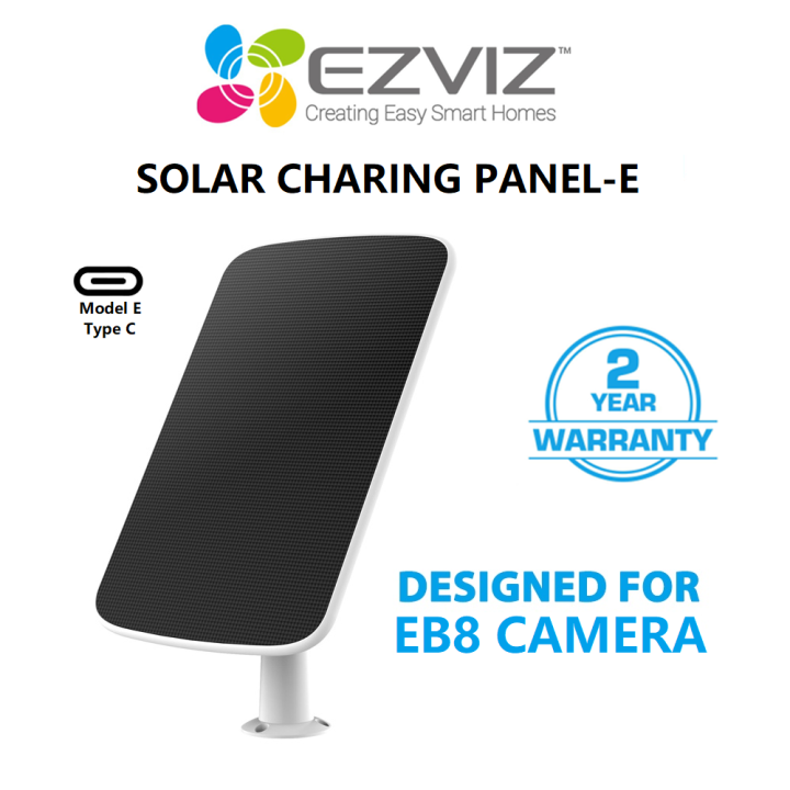 EZVIZ SOLAR Charging Panel -E USB TYPE-C , Compatible with EB8 Battery ...