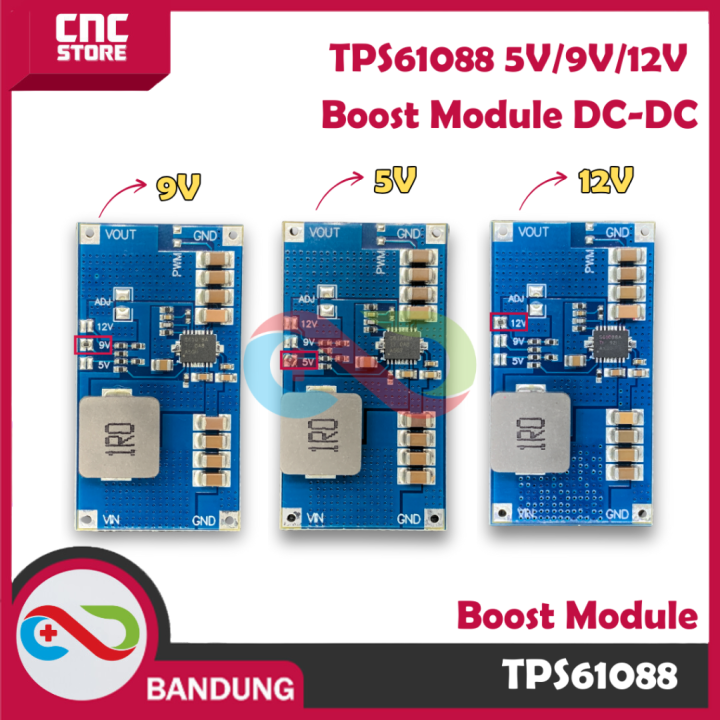 TPS61088-5V/9V/12V boost module DC-DC switching power supply high power ...
