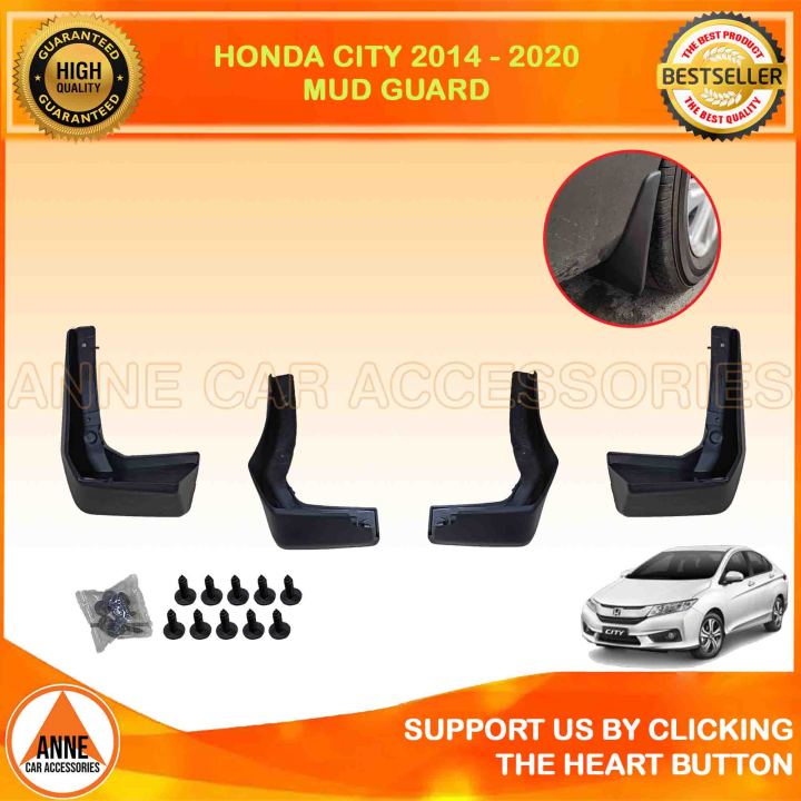WITH Screw Set Mudguard for Honda City 2014 2015 2016 2017 2018 2019 ...