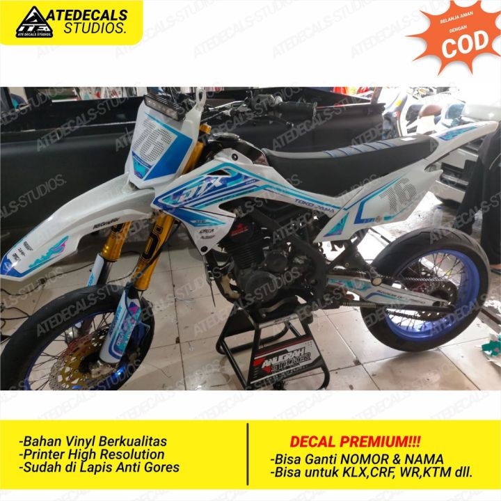 Decal KLX BF / Decal CRF / decal SUPERMOTO putih | Lazada Indonesia
