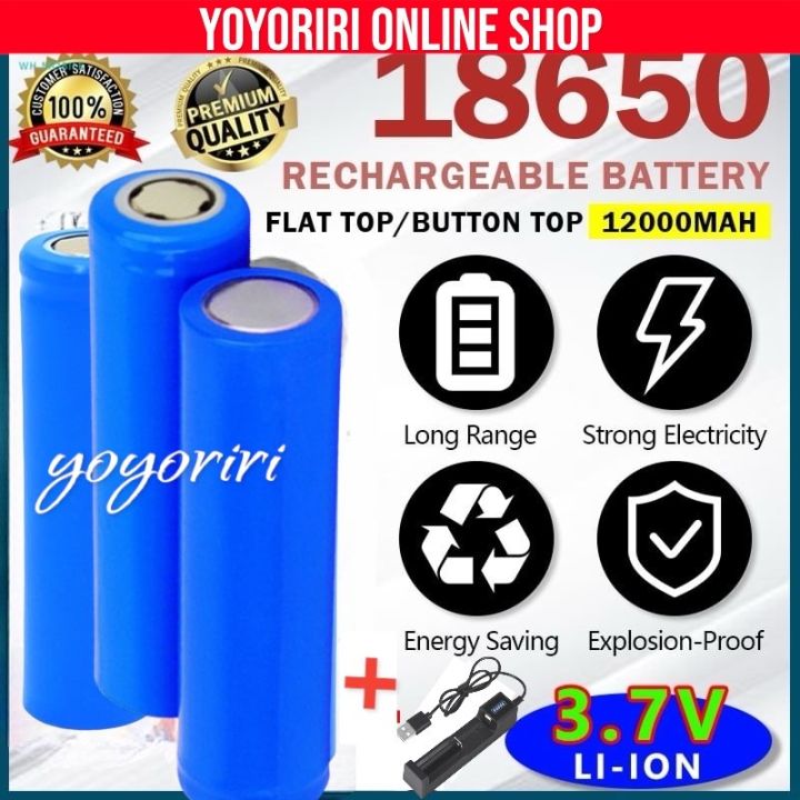 18650 Lithium battery Flat head battery Flat head li-lon Bateri Lithium ...