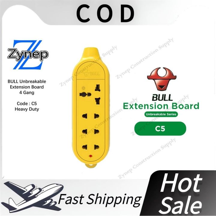 Ready stock 】 BULL UNBREAKABLE SERIES REWIREABLE EXTENSION SOCKET C5 4 ...