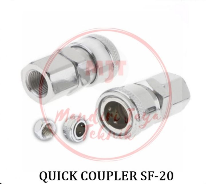 Quick Coupler SF 20 Sambungan Selang Kompresor Recoil Cuk Kopler SF20 ...