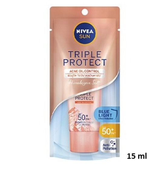 NIVEA Sun Triple Protect Acne Oil Control SPF50+ PA+++ 15ml. นีเวีย ซัน ...