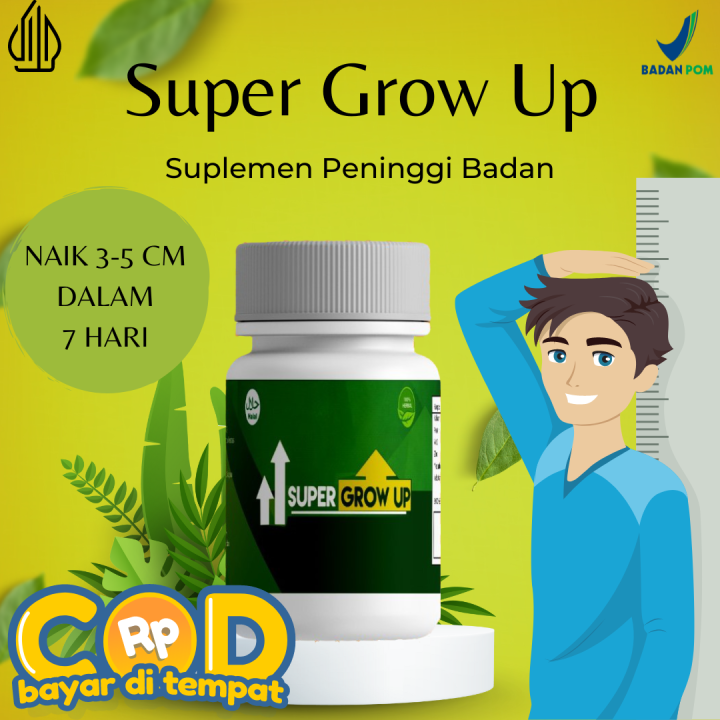 SUPER GROW Suplemen Peninggi Badan Cepat Penambah Tinggi Badan Ampuh ...
