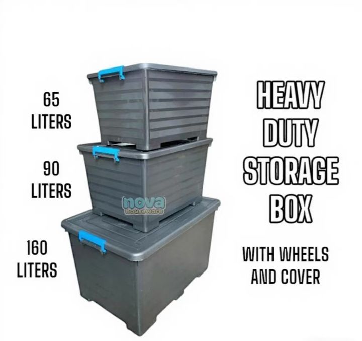 160L STORAGE BOX Heavy Duty Storage box with wheels and handle/storage ...