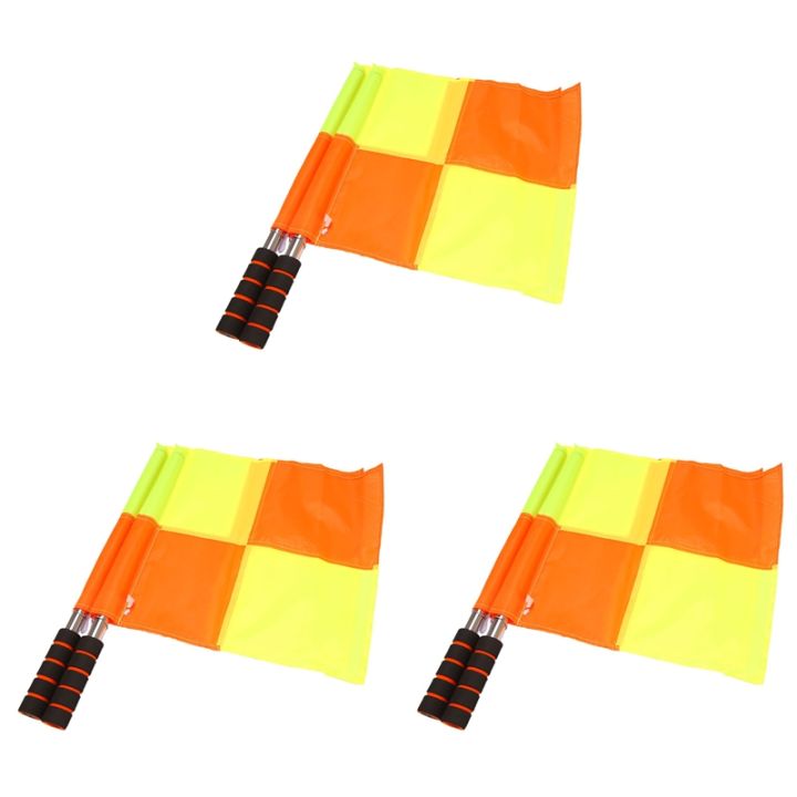 【Ntcpefy】6X Soccer Referee Flags with Carrying Bag Football Judge ...