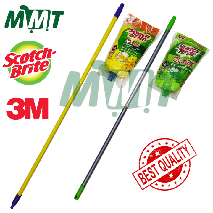 3M Scotch-Brite Rayon Yellow Strip Mop Scotch-Brite Green Strip Mop ...