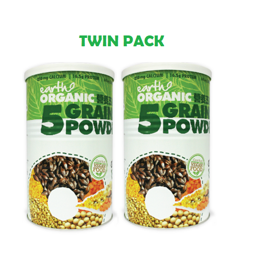 Earth Living Organic 5 Grains Powder, 500 grams [ Twin Pack / Triple ...