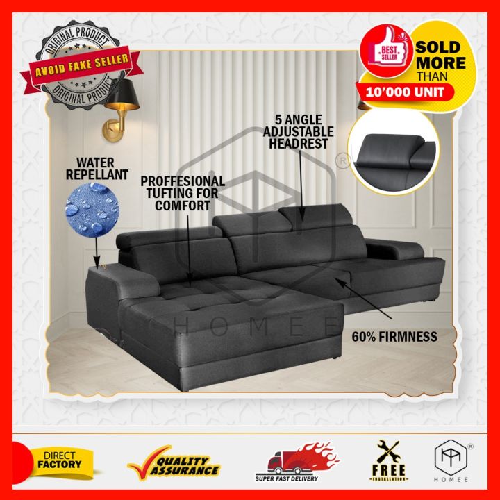 [FREE INSTALLATION] [HOMEE] XXXL L SHAPE SOFA WATER REPELLANT / SOFA ...