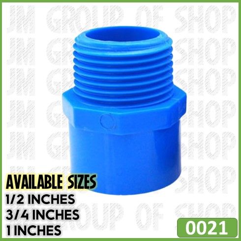 JM H-0021 | Blue PVC Fittings 1/2" | 3/4" | 1" | PVC MALE ADAPTER | PVC ...
