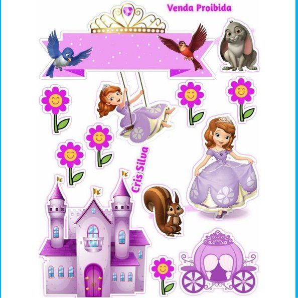TOPER KERTAS CETAK TOPPER SOFIA/ PRINCESS SOFIA / TOPPER SHOFIA ...
