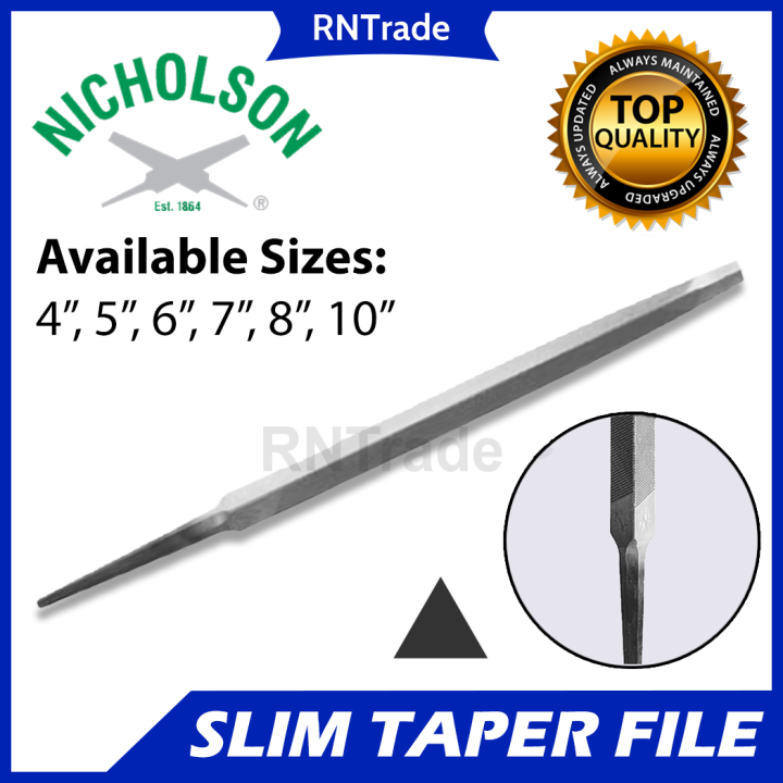 Nicholson File Slim Taper File Triangular (4 5 6 7 8 10 inches) KIKIL ...