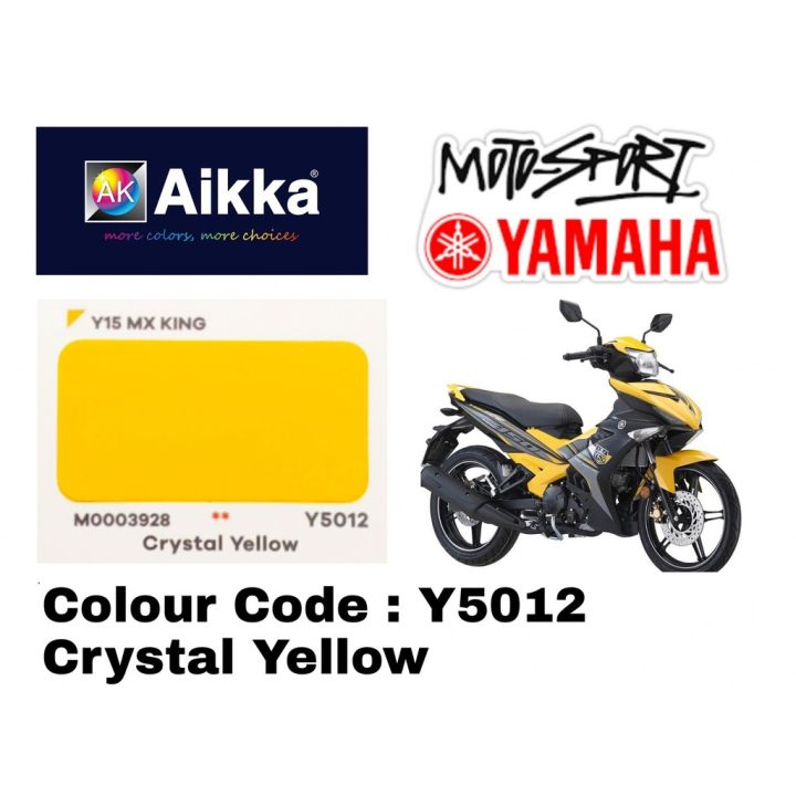AIKKA Y5012 CRYSTAL YELLOW ** YAMAHA Y15 / MX KING 2K MOTORBIKE PAINT ...