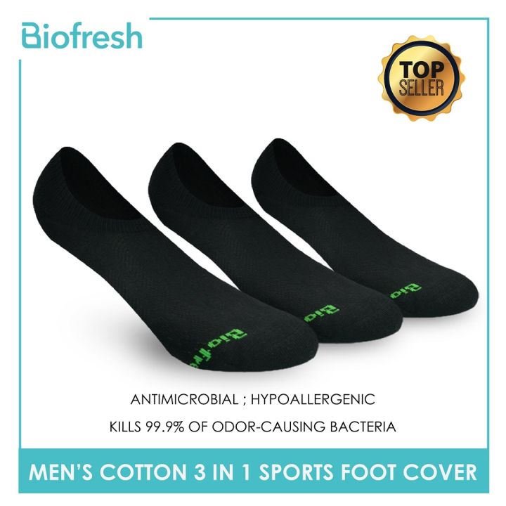 Biofresh RMFSG2 Men's Antimicrobial Sweat Absorbent No Show Thick ...