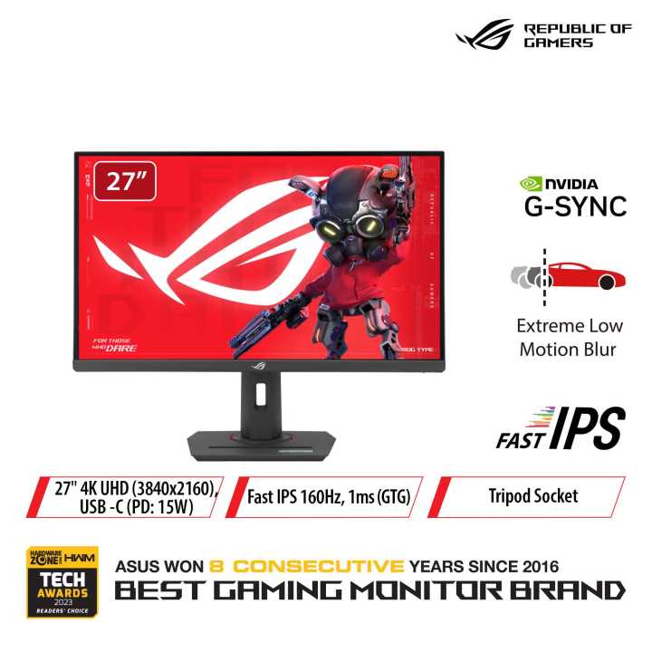 ASUS ROG Strix XG27UCS USB Type-C Gaming Monitor - 27", 4K UHD, 160Hz ...