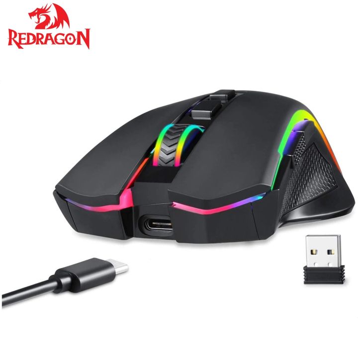 ZZOOI Redragon M602KS Wireless Gaming Mouse RGB Backlit MMO 7 ...