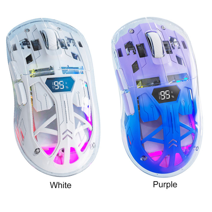 Bluetooth-Compatible Mouse Dual Mode RGB Wireless Mouse Digital Display ...