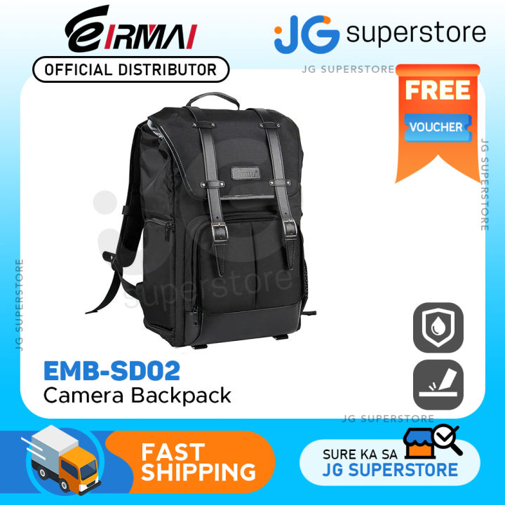 Eirmai Large-Capacity Waterproof Canvas Backpack Travel Bag (fits 1 DSLR Cameras, 5 lenses ...