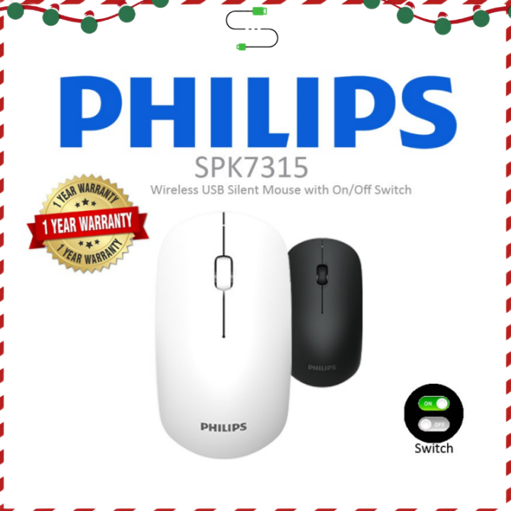 Philips M315 (SPK7315) Wireless Rechargeable Mouse Gaming Mouse, 1600 ...