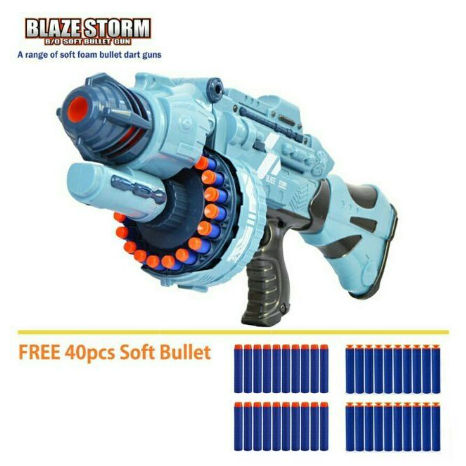 Blaze Storm Toy Soft Gun Toy Monster Machine Gun Electric Toy Gun (Free ...