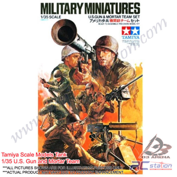 Tamiya Scale Models Tank #35086 - 1/35 U.S. Gun and Mortar Team [35086 ...