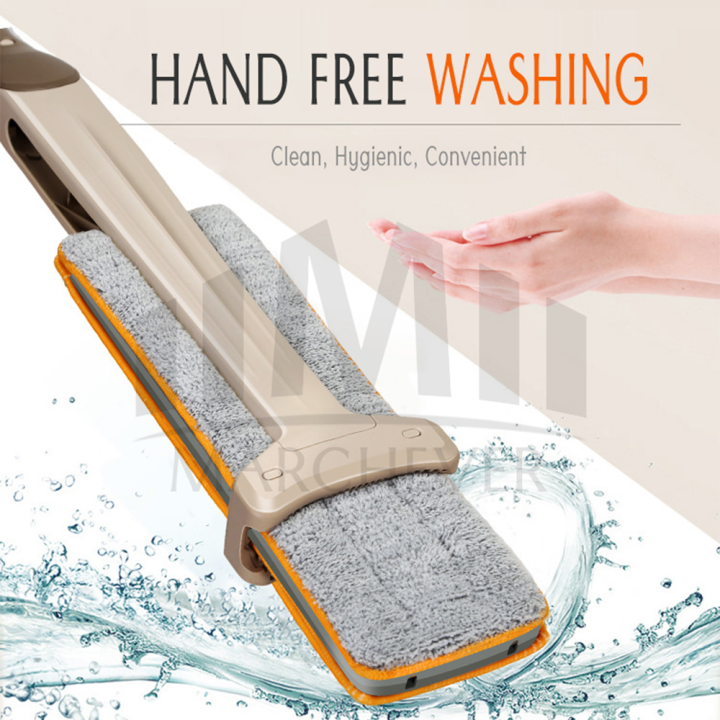 Easy Mop Double Sided Flat Mop Self-wash Mop Hand Free Floor Spin ...