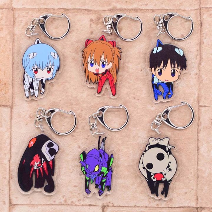 DUOJI Double Sided Cartoon Keyring Accessories Bag Pendant Ayanami Rei ...