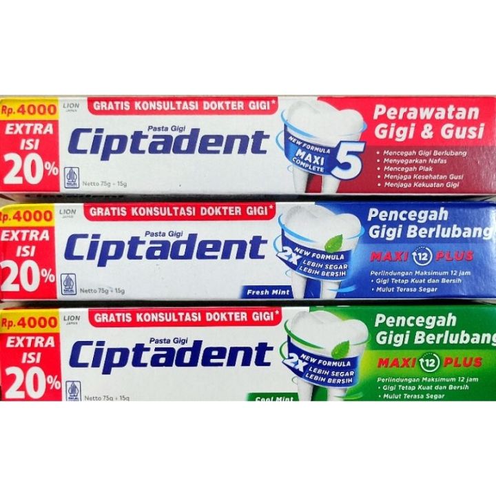 Pasta gigi odol CIPTADENT toothpaste 75gram | Lazada Indonesia