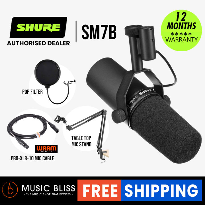 [READY STOCK] Shure SM7B Dynamic Vocal Microphone (SM-7B / SM 7B) | Lazada