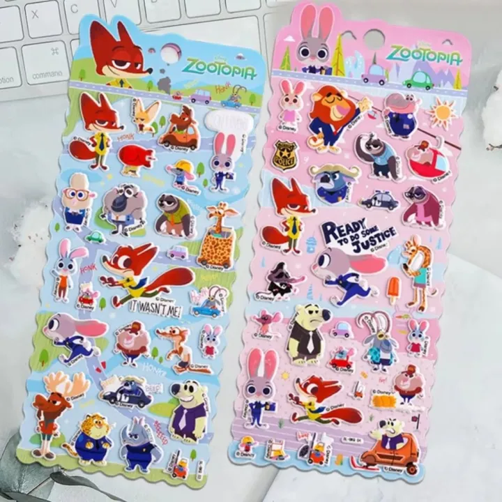 JACAUY Disney Zootopia Zootopia Stickers 3D Relief Cartoon Judy Nick 3D ...