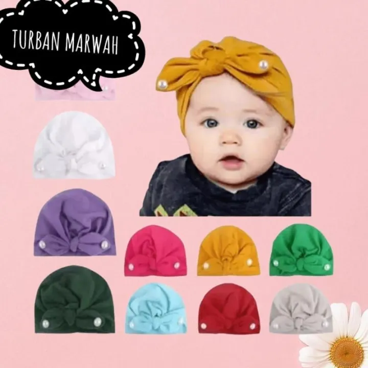 turban baby marwah / ciput anak lucu menarik | Lazada Indonesia