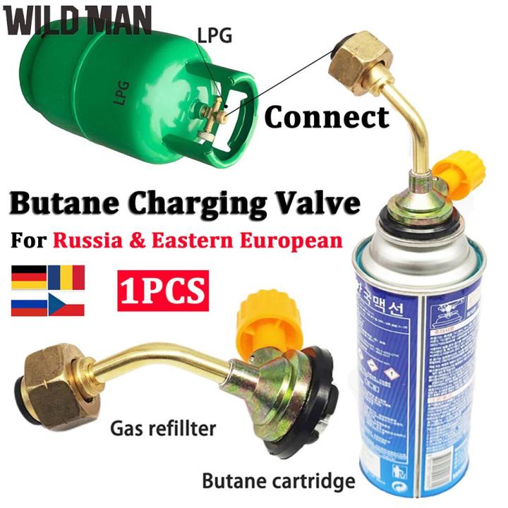 1PCS Camping Gas Butane Cylinder Tank Charging Valve Refill Direct ...