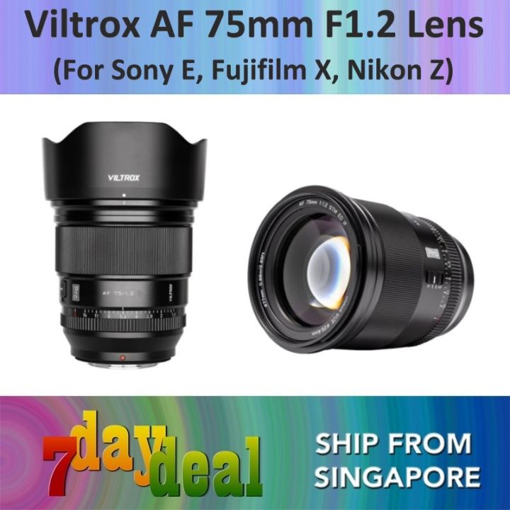 Viltrox AF 75mm f/1.2 Pro APS-C Prime Lens for Fujifilm X, Sony E, Nikon Z Mount (75 f1.2 ...