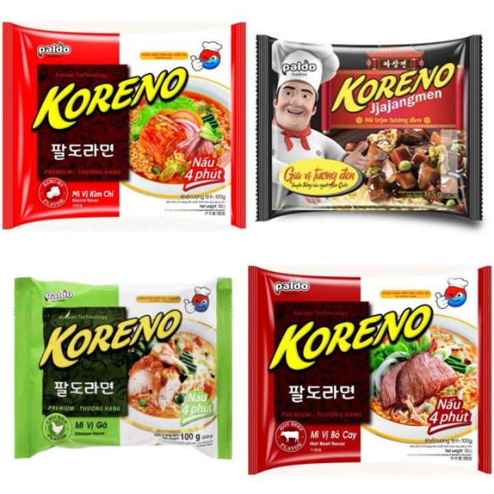 Paldo Koreno Noodle in Beef Kimchi Chicken Jajjangmen | Lazada PH