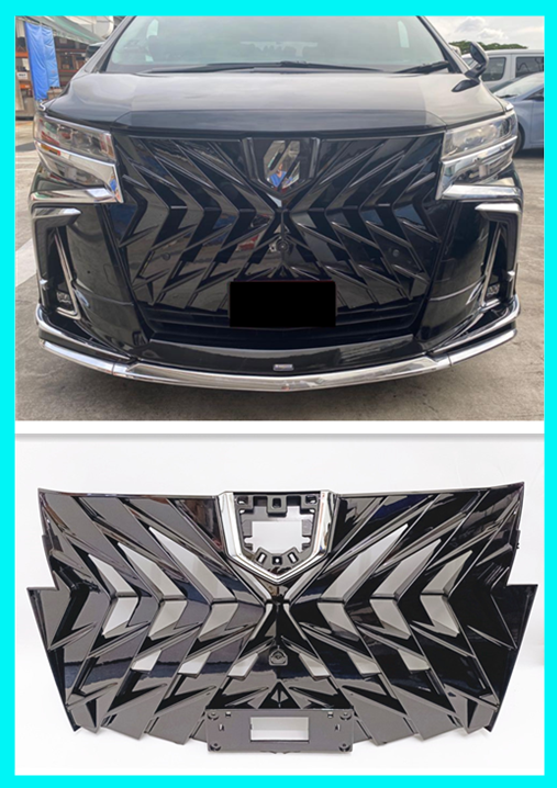 Toyota Alphard AGH30 2018 - 2022 Monster Style V2 ABS FRONT GRILL ...