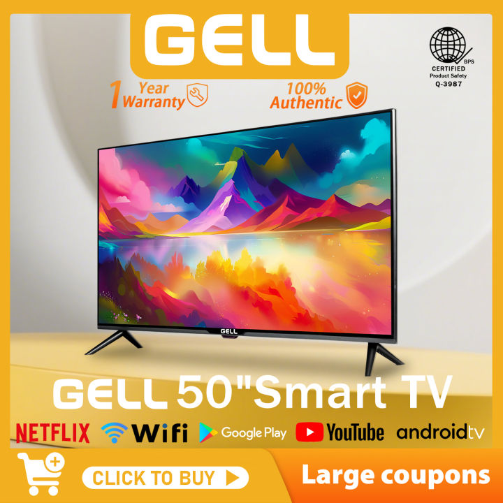 GELL smart tv 50 inches sale smart tv 43 inches on sale brand new Android 60inches Smart TV flat ...