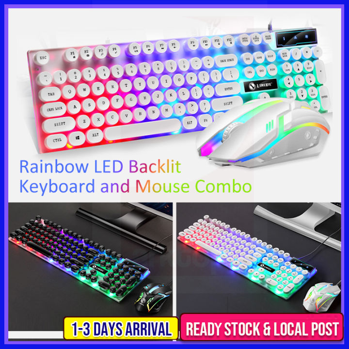 【SG】Gaming Keyboard Mouse Combo Set Computer Gaming Set GTX300 USB LED ...