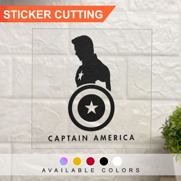 Captain America Vinyl Decal Stickers For Cars, Laptops, Motor | Lazada ...
