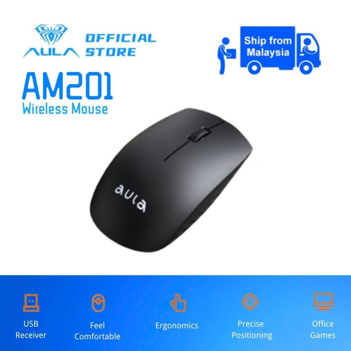 AULA AM201 2.4GHz Wireless Office Mouse 3 keys with 1200 DPI | Lazada