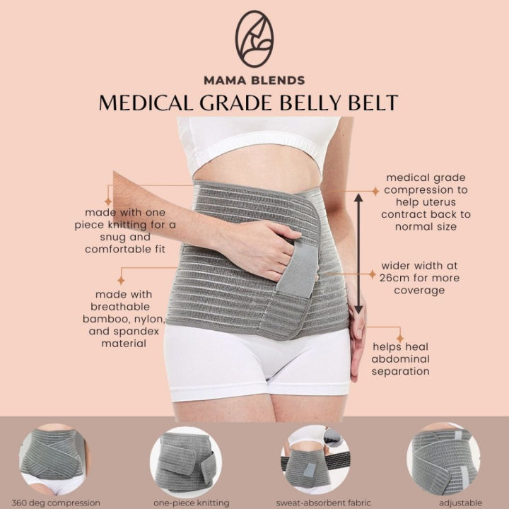 Mama Blends Medical Grade Belly Belt Postpartum Belly Support | Lazada PH