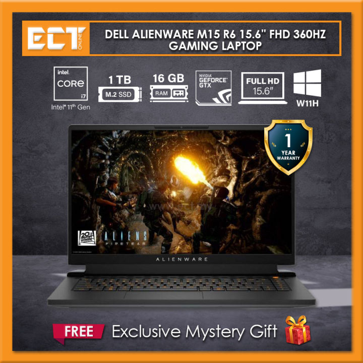 Dell Alienware M15 R6 15.6'' FHD 360Hz Gaming Laptop (i7-11800H 4.60Ghz ...