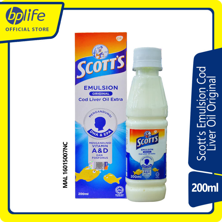 Scott’s Emulsion Cod Liver Oil Extra (Original) 200ml | Lazada