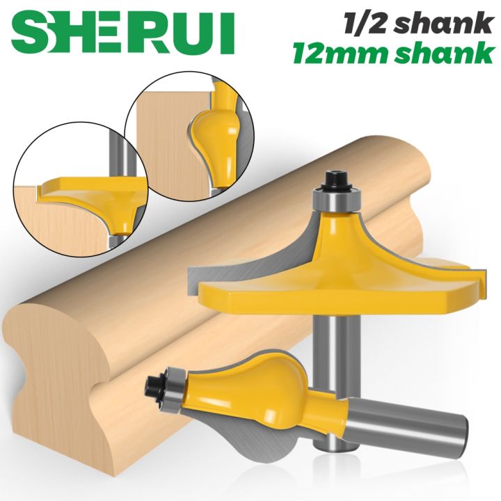 2PC 12mm Shank Thumbnail Beaded 2 Bit Handrail Router Bit Set มีดเส้น ...