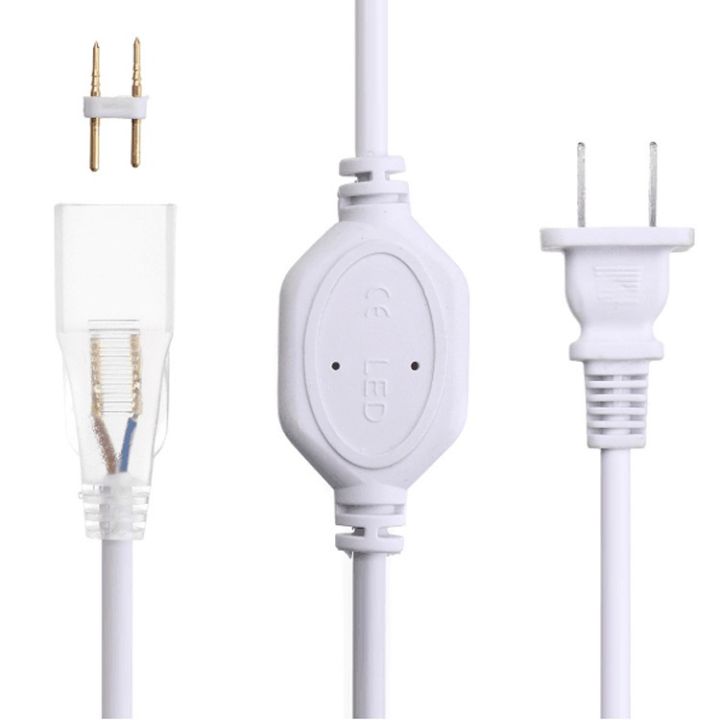 WeHome LED Strip Light Plug Set 220V Power Supply Adapter with Pins End ...