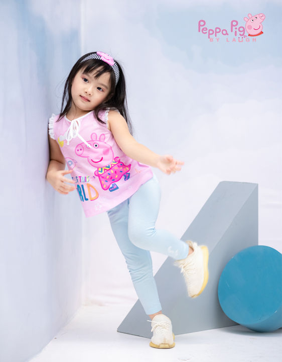 CHALOM : GS LA 161 PE+GS LA 162 PE ชุด Set เสื้อ+กางเกงเลคกิ้ง Peppa Pig | Lazada.co.th