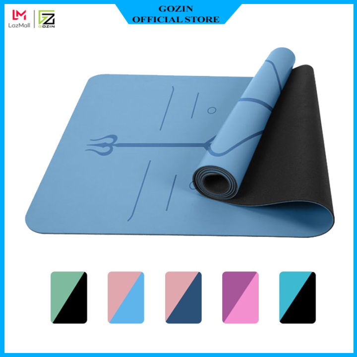 Thảm Tập Yoga Định Tuyến Cao Cấp Gozin TPE 2 Lớp 8mm Chống Trơn Trượt ...