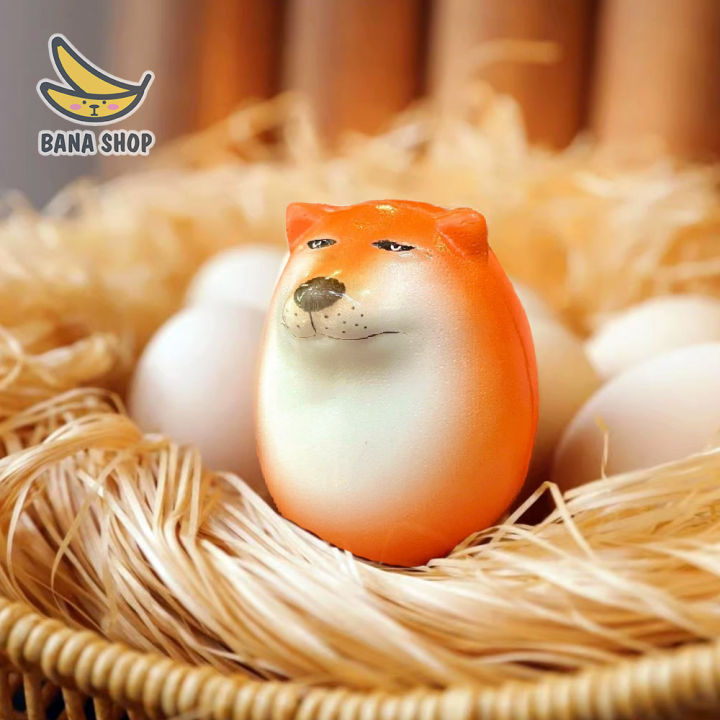 Cục bóp đồ chơi đàn hồi squishy xả stress quả trứng cheems meme chó ...