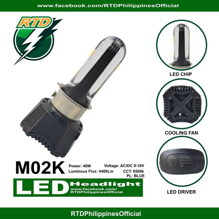 Original RTD Rayton LED Headlight M02K WITH FAN | RTD PHILIPPINES ...