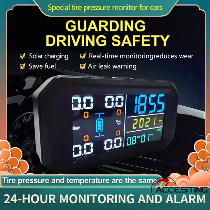 ⚡TPMS Car Tire Pressure Monitoring System with 4 Tire Pressure External ...